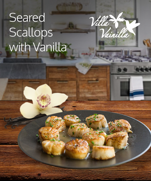 Seared scallops with vanilla – Villa Vainilla