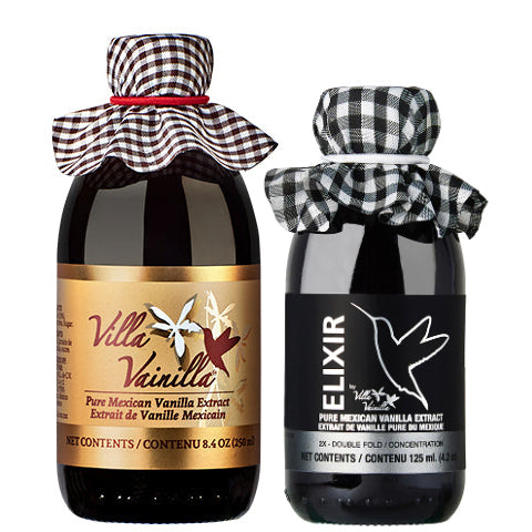 Villa Vainilla Pure Mexican Vanilla Extract 8.4oz and Elixir Super Pre