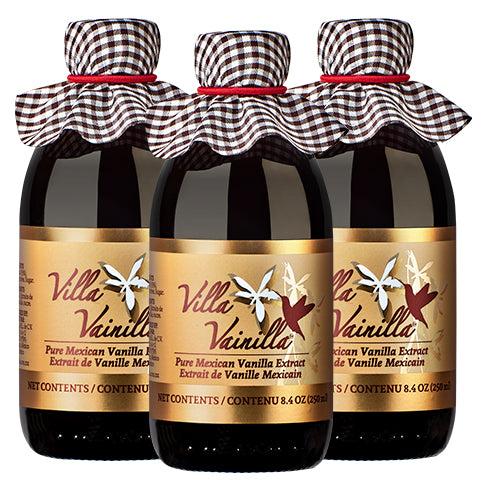 3-Pack Villa Vainilla Pure Mexican Vanilla Extract 8.4 oz